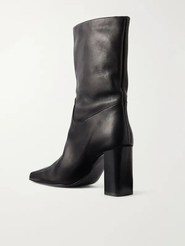 Khaite Petra 55 Leather Ankle Boots