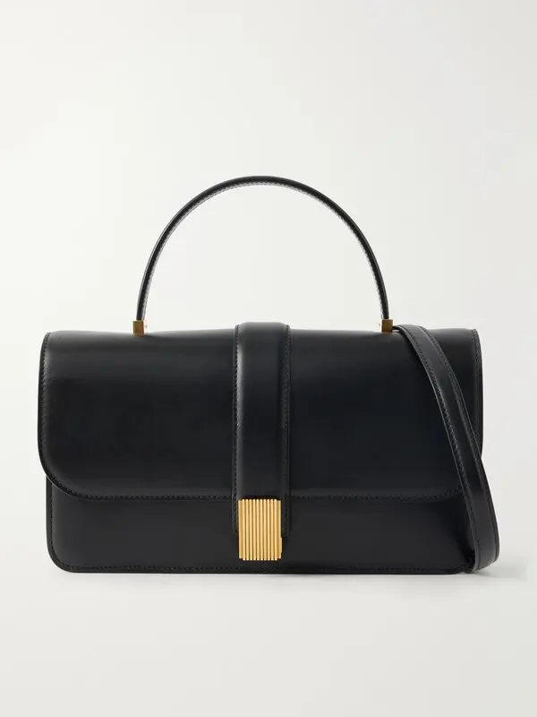 Khaite Blake Leather Shoulder Bag - Black