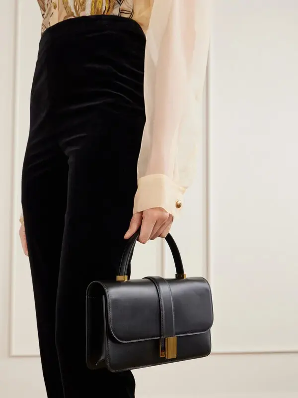 Khaite Blake Leather Shoulder Bag - Black