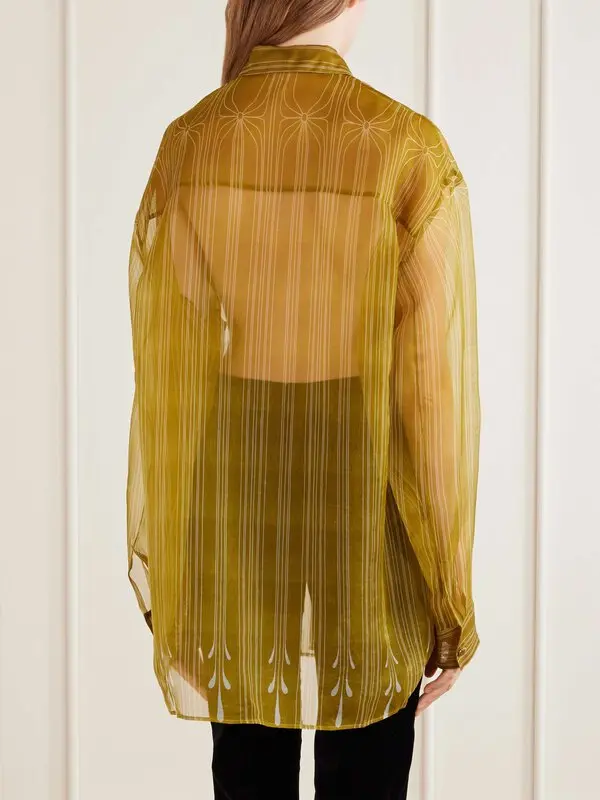 Khaite Goya Embroidered Silk-organza Shirt
