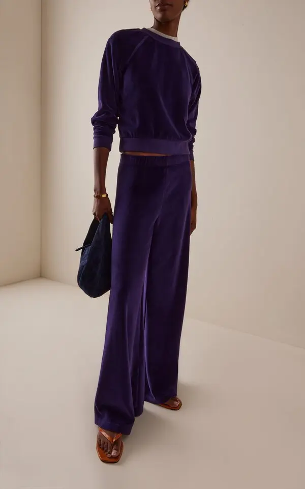 Suzie Kondi Tilos Raglan Velour Top - Purple