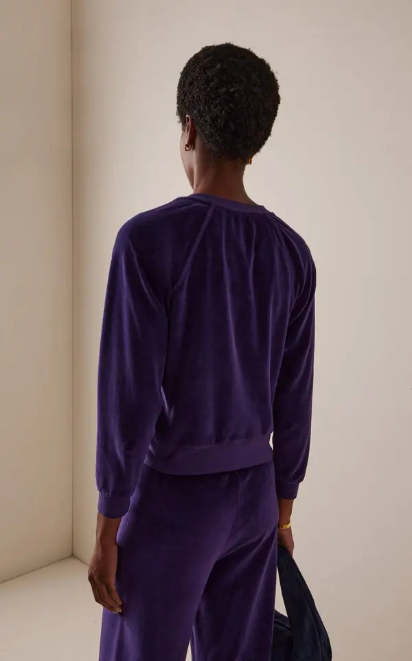 Suzie Kondi Tilos Raglan Velour Top - Purple