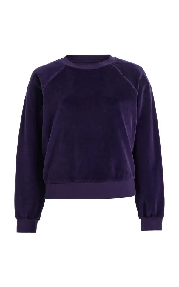 Suzie Kondi Raglan Velour Top - Purple