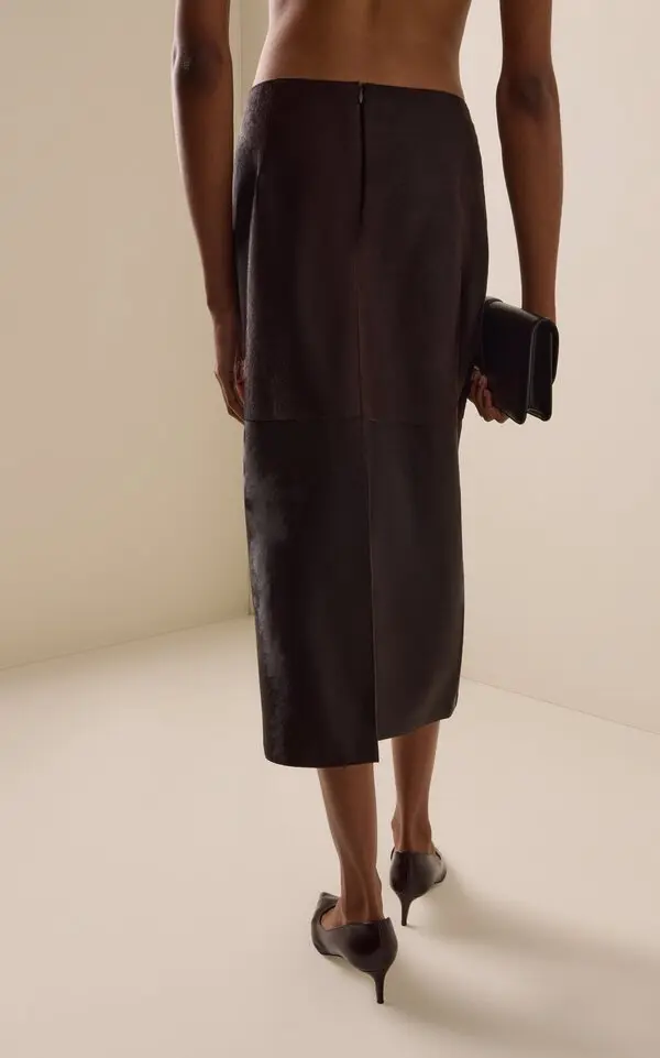 Nour Hammour Alana Pony Hair Midi Skirt