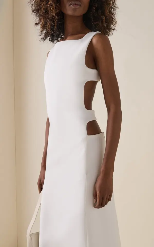 COURREGES Cut-out Crepe Maxi Dress
