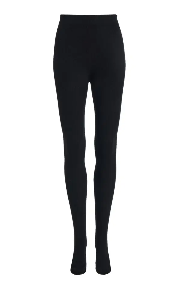 Nour Hammour Cashmere-wool Tights - Black