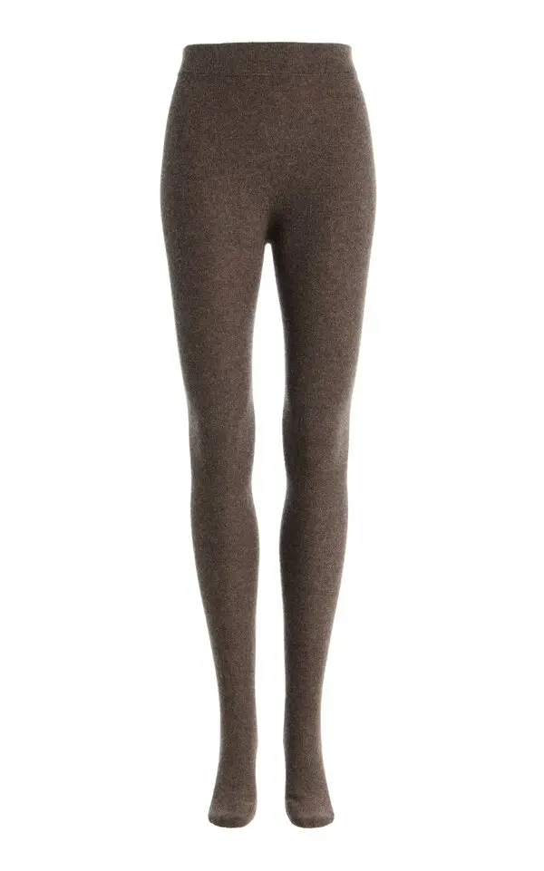 Nour Hammour Cashmere-wool Tights - Brown