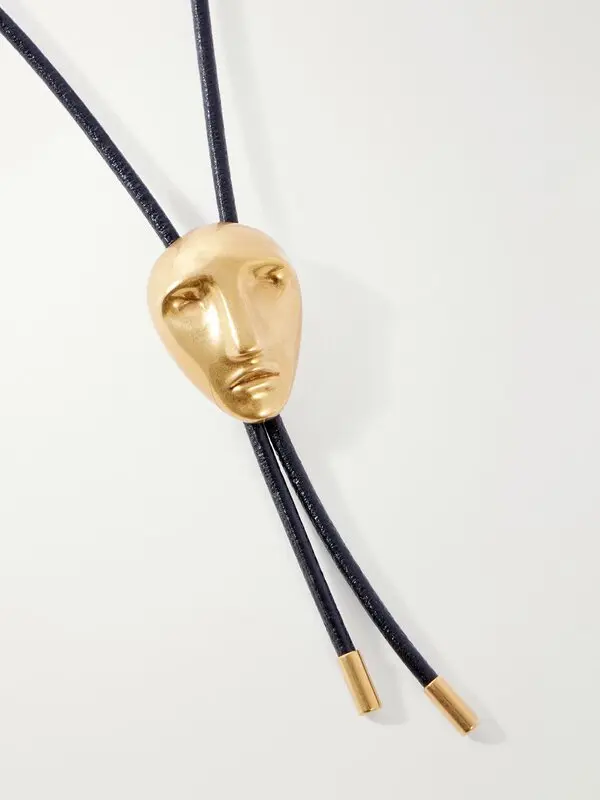 Khaite Visage Pendant Necklace - Gold