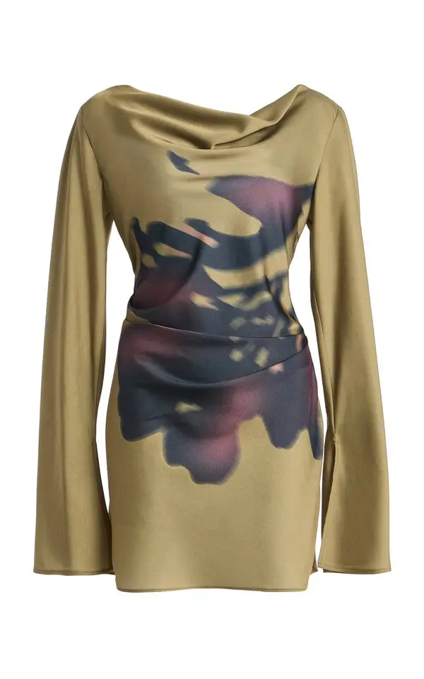 Significant Other Ily Satin Mini Dress - Green