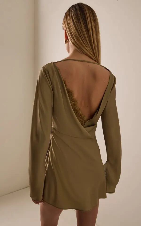 Significant Other Ily Satin Mini Dress