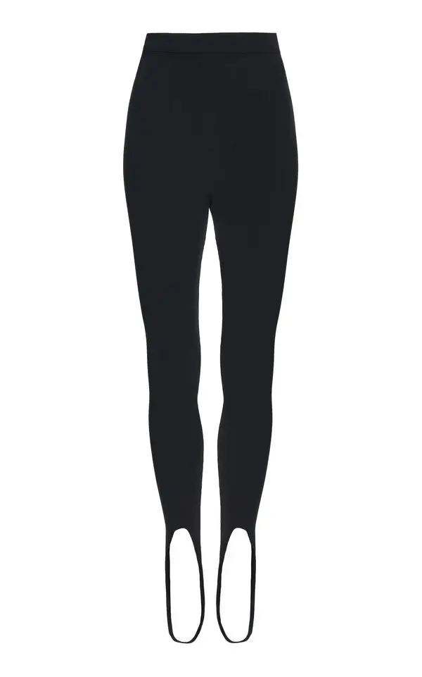 Burc Akyol Fuseaux Crepe Jersey Leggings - Black