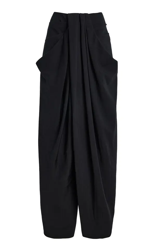 Balmain Grain De Poudre Wool Loose Pants