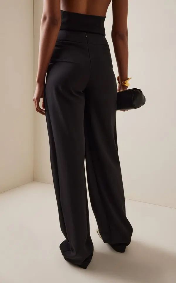Balmain Grain De Poudre Wool Loose Pants