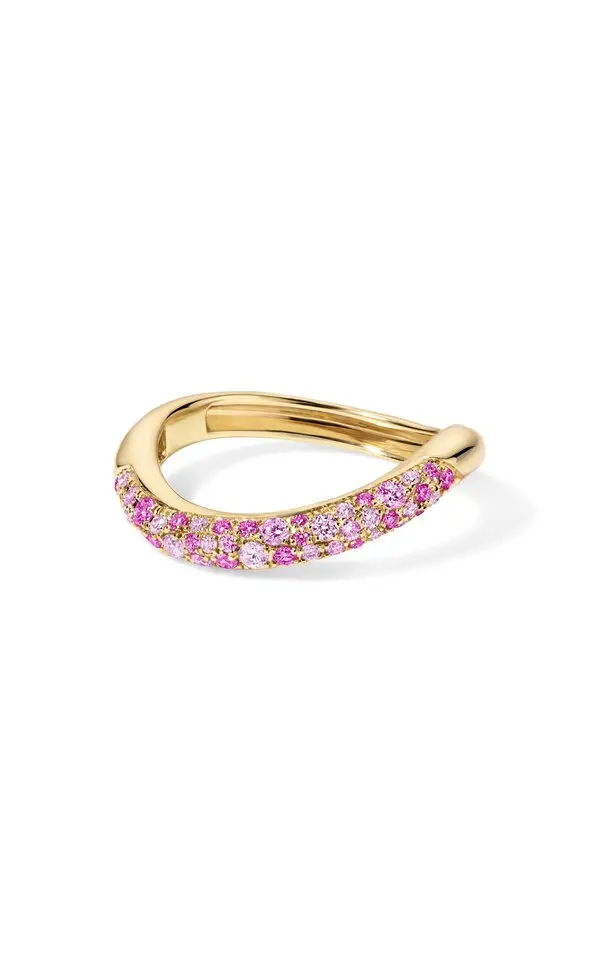 EDEN PRESLEY 14k Gold Pavé Gemstone Ring