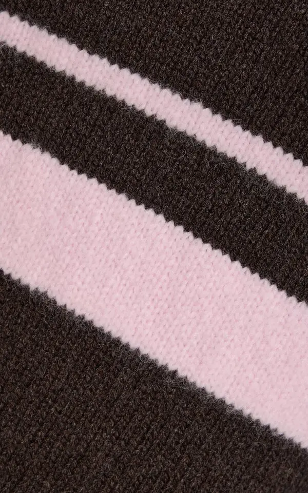 Matthew Bruch Striped Mohair Knit Polo