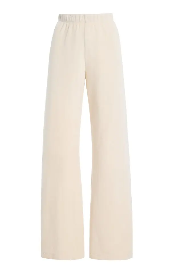 Suzie Kondi Zephyra Velour Straight-leg Pants - Ivory