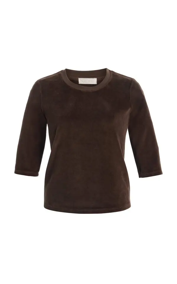 Suzie Kondi Corfu Velour Top - Brown