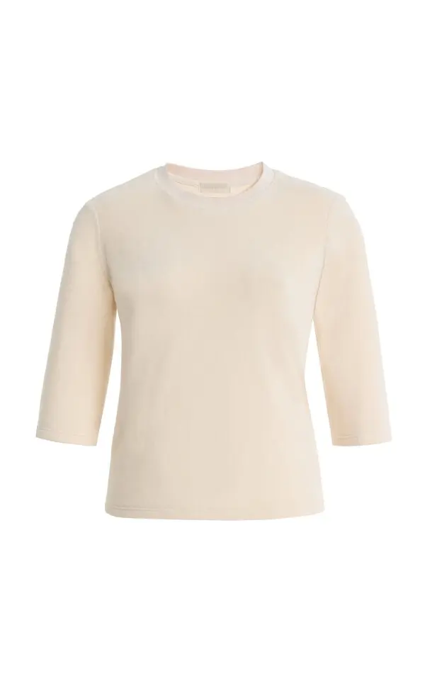 Suzie Kondi Corfu Velour Top - Ivory
