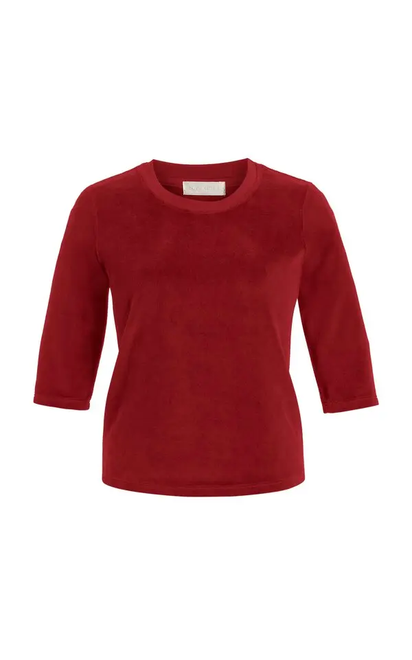 Suzie Kondi Corfu Velour Top - Red