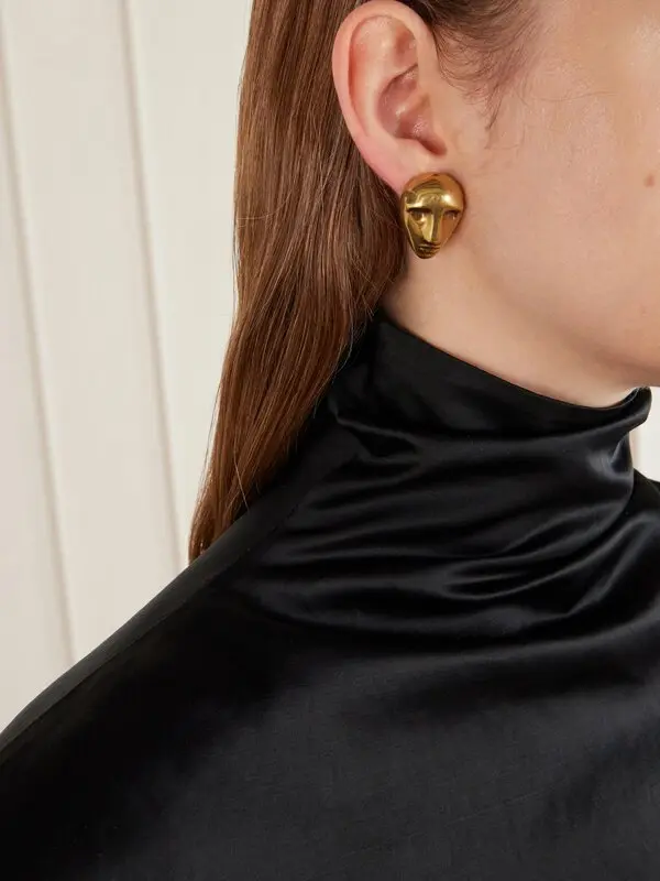 Khaite Visage 18-karat -plated Earrings