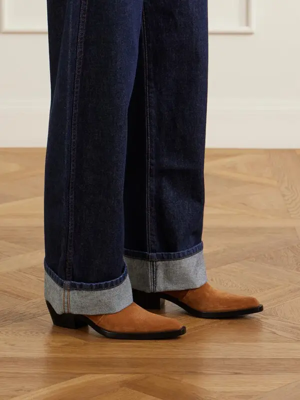 Khaite Clive Suede Ankle Boots