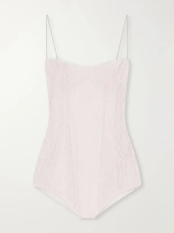 PAULINE DUJANCOURT Lace Bodysuit - Pink