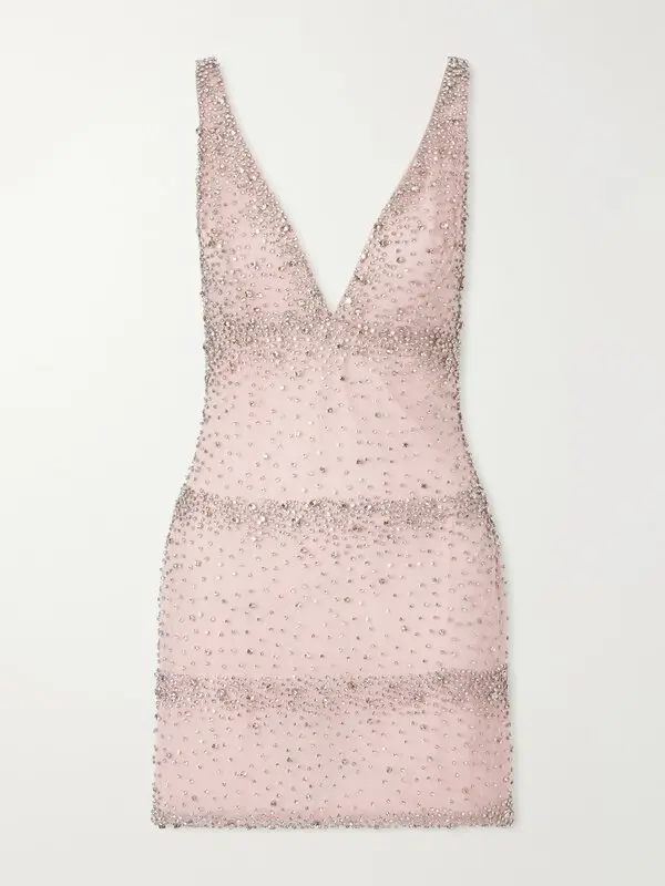 Costarellos Crystal-embellished Mini Dress - Pink
