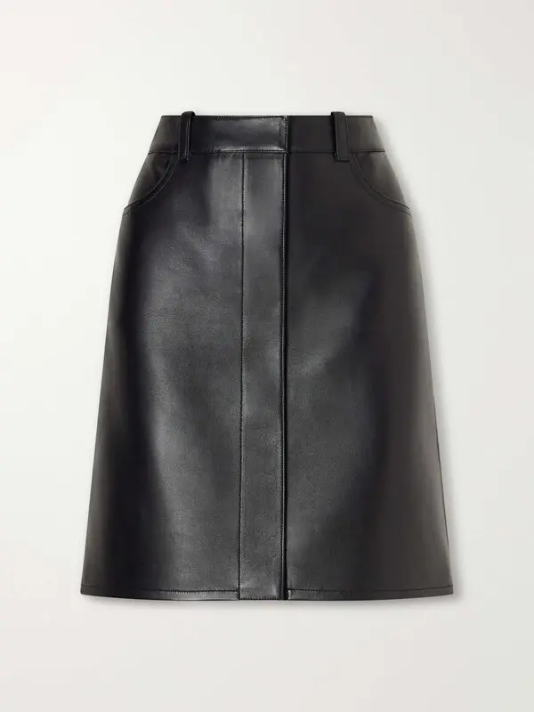 COURREGES Courrèges Leather Midi Skirt