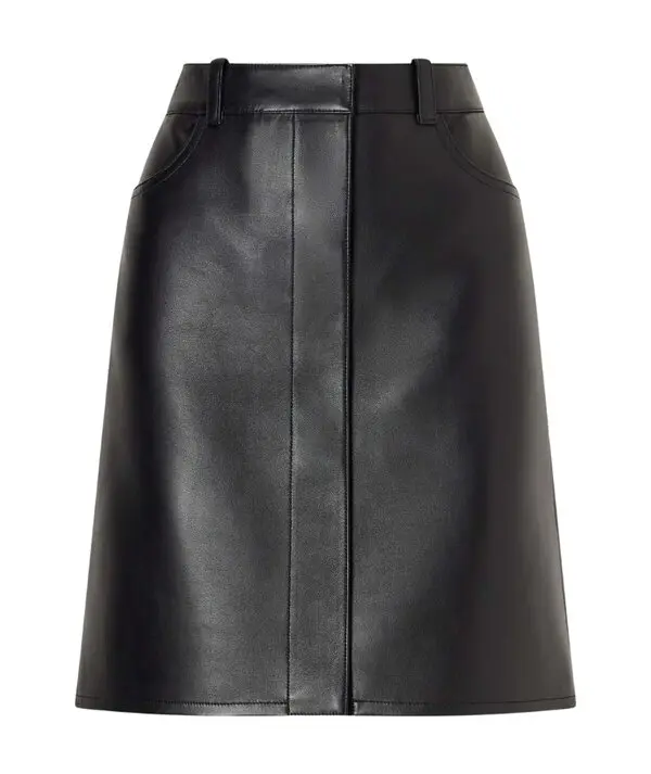 COURREGES Leather Midi Skirt