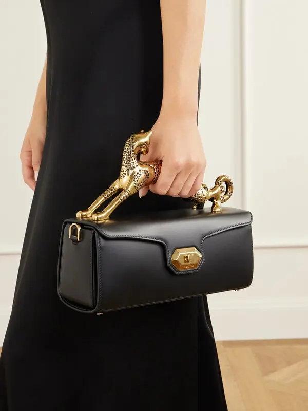 LANVIN Pencil Cat Leather Clutch