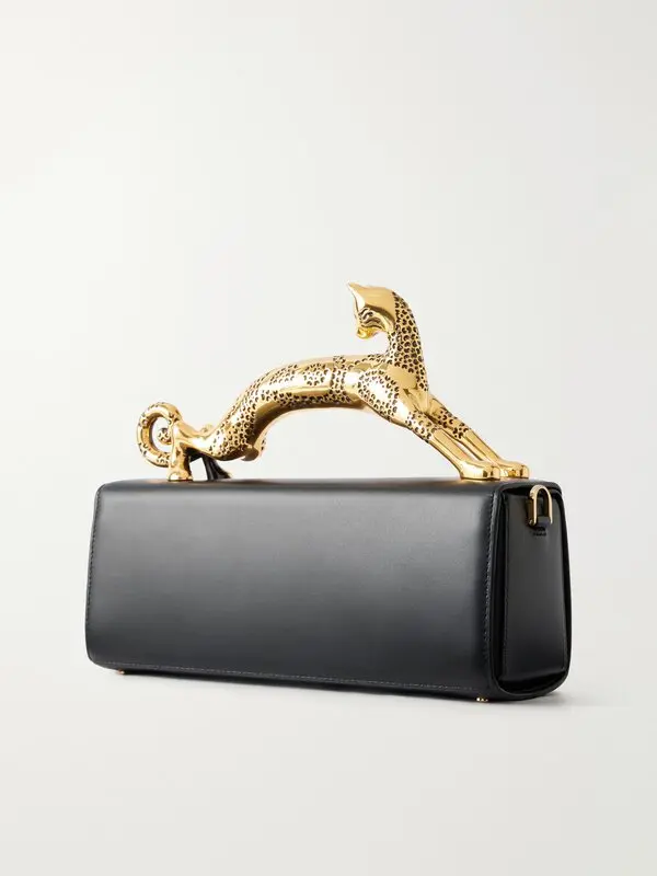 LANVIN Pencil Cat Leather Clutch