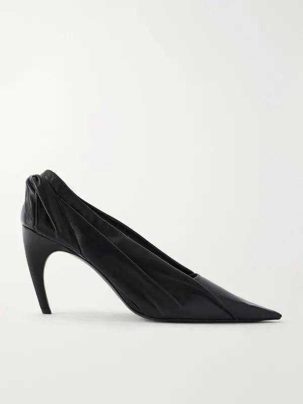 Khaite Eve 85 Leather Pumps - Black