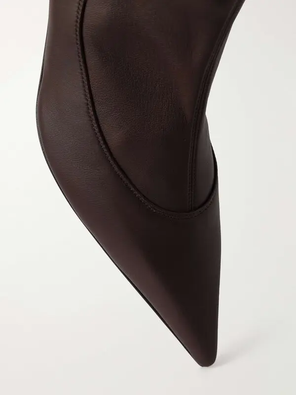 Khaite Valerie 55 Leather Ankle Boots