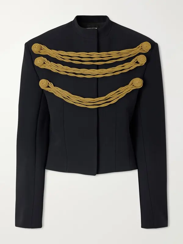Khaite York Cord-detailed Crepe Jacket