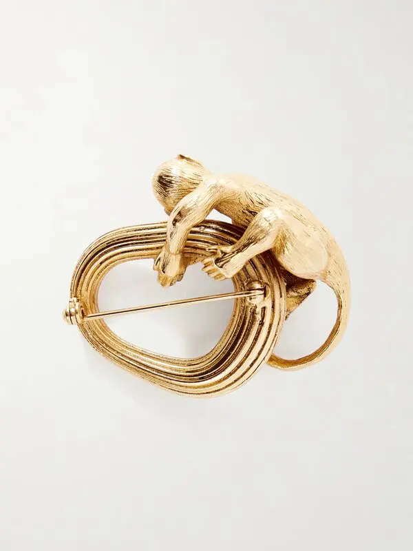 Khaite Monkey Brooch In Tone
