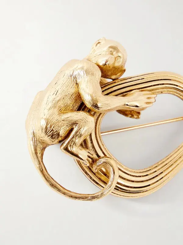 Khaite Monkey Brooch In Tone