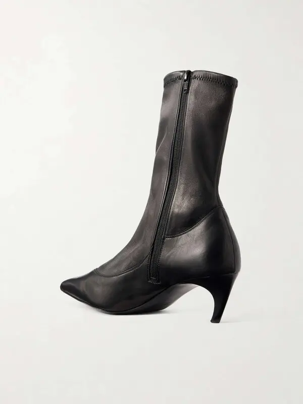 Khaite Valerie 55 Leather Ankle Boots
