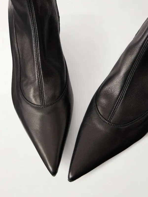 Khaite Valerie 55 Leather Ankle Boots