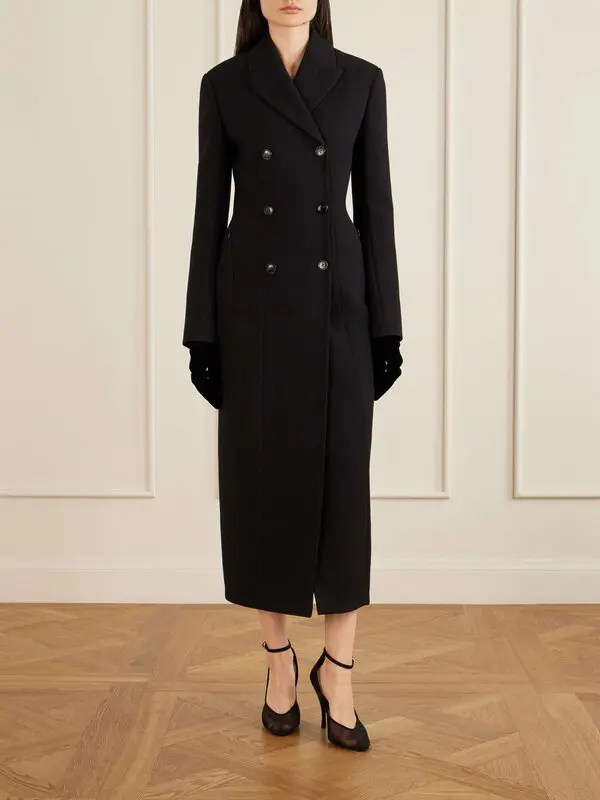 Alaïa Wool-blend Long Coat
