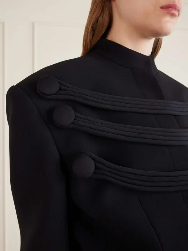 Khaite York Cord-detailed Crepe Jacket