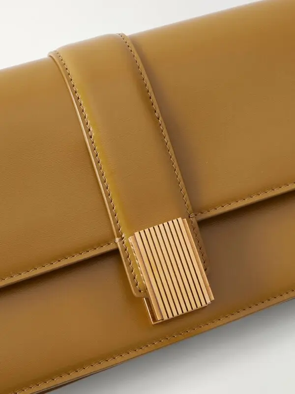 Khaite Blake Leather Clutch - Yellow