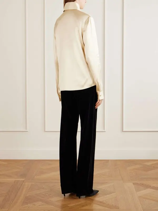Khaite Ivy Satin Shirt
