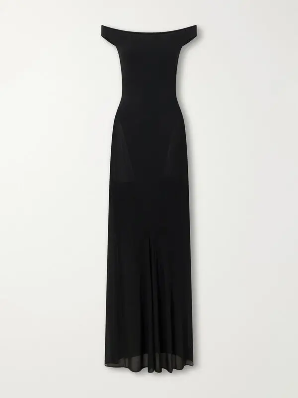 Alaïa Draped Jersey Midi Dress