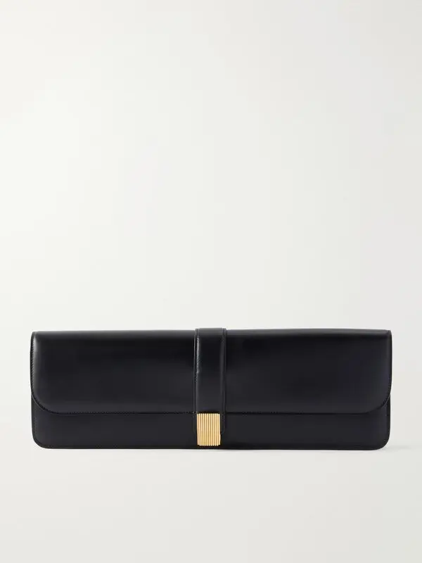 Khaite Blake Leather Clutch - Black