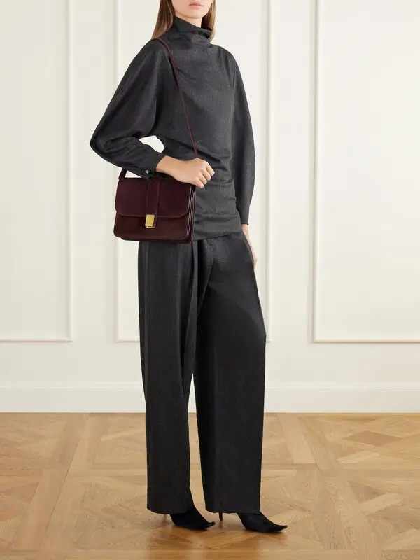 Khaite Blake Shoulder Bag - Burgundy