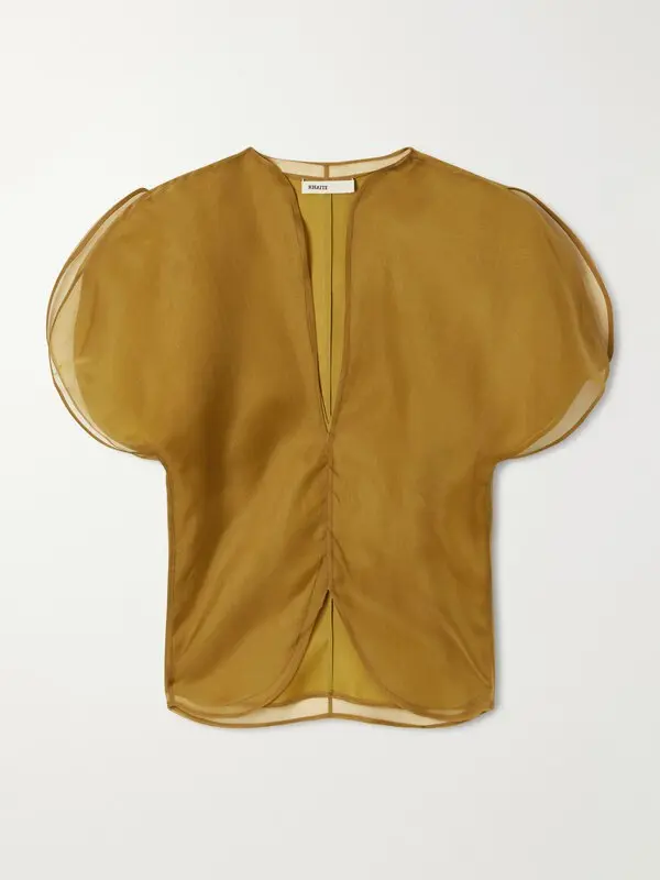 Khaite Briar Silk Blouse - Yellow