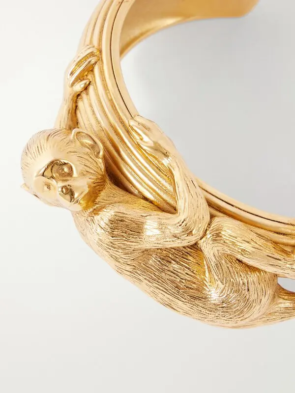 Khaite 18-karat -plated Brass Monkey Cuff