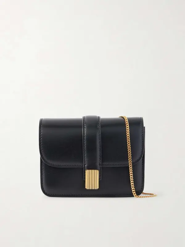 Khaite Blake Leather Mini Shoulder Bag - Black