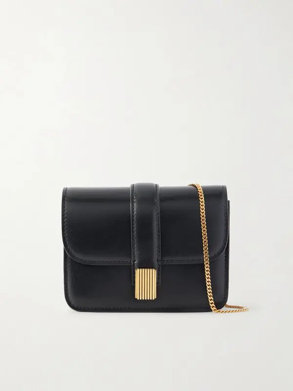 Khaite Blake Leather Mini Shoulder Bag - Black