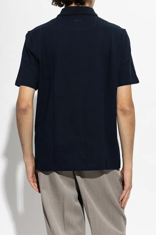 Brioni Polo Shirt With Embroidered Logo